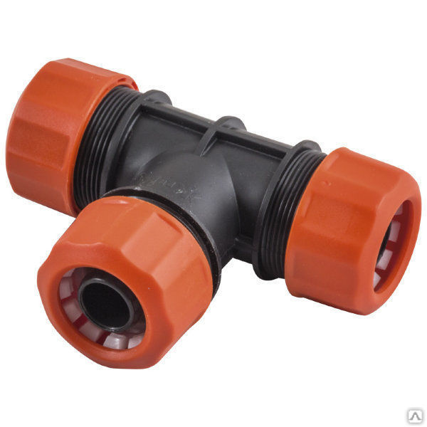 Тройник (разветвитель) цанговый для шланга 1/2"-1/2"-3/4" "Жук", цена в ...